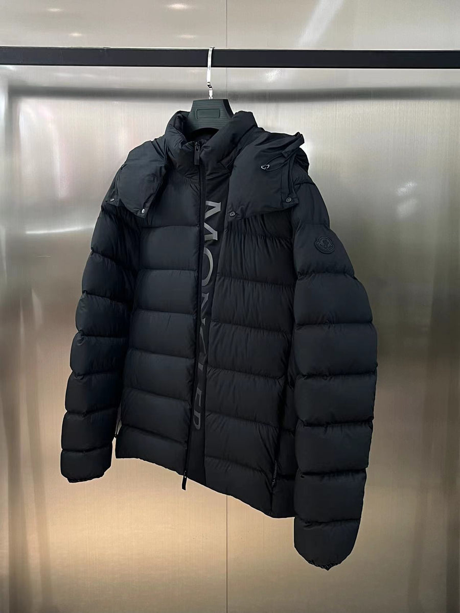 Moncler black zipper words dow jacket – Ready2shipnyc