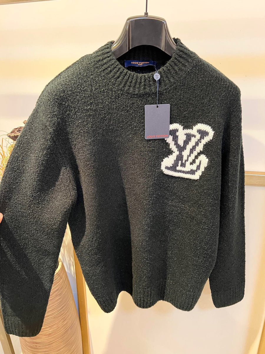 Wool black and white monogram sweater – Ready2shipnyc